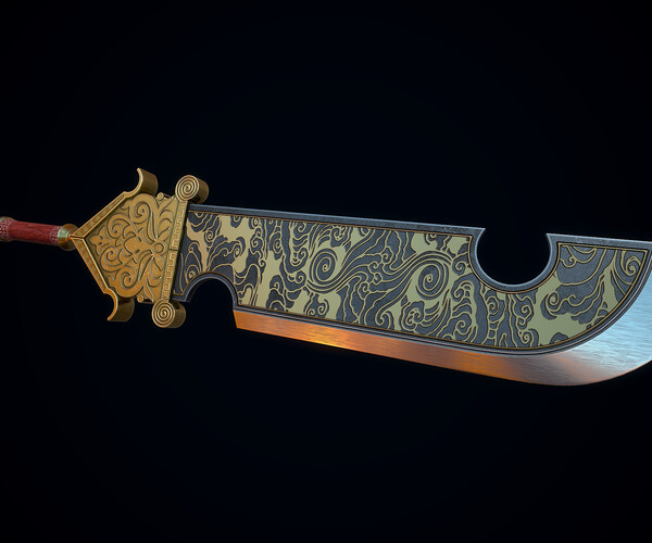 ArtStation - Chinese Great Broadsword | Game Assets