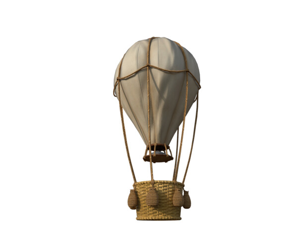 ArtStation - Stylized hot air balloon PBR game ready Low-poly 3D model ...