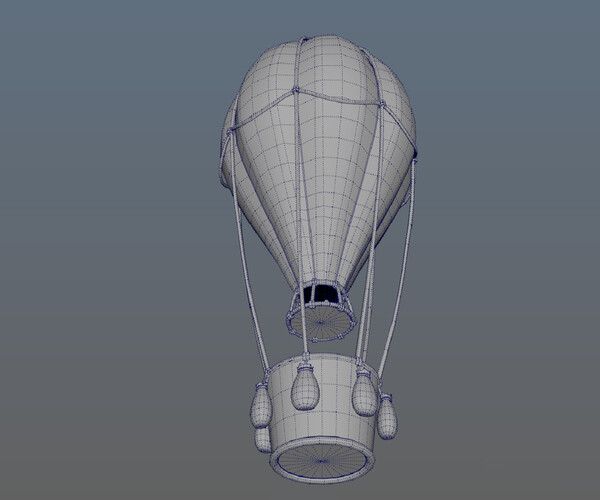 ArtStation - Stylized hot air balloon PBR game ready Low-poly 3D model ...