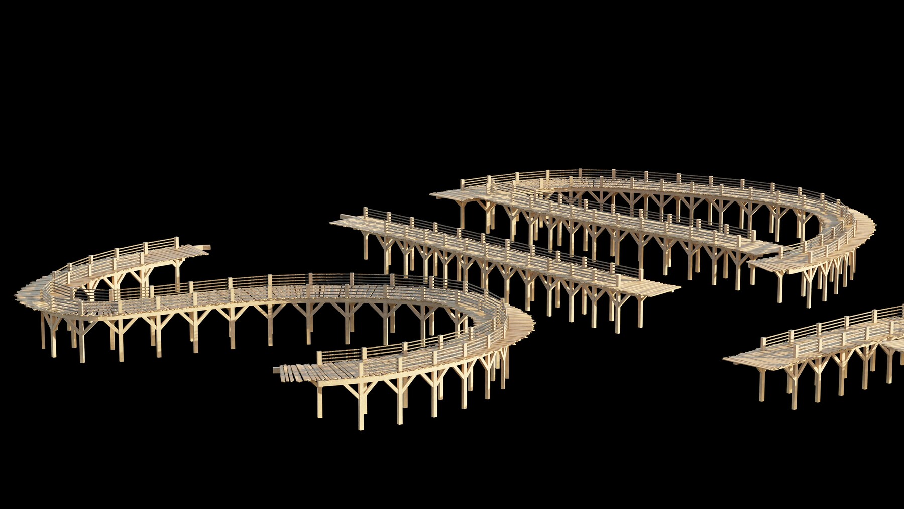 Artstation Procedural Bridge Generator Bezier Curve For Blender Game Ready Game Assets