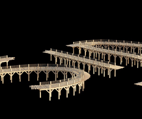 ArtStation - Procedural Bridge generator Bezier Curve for Blender Game ...