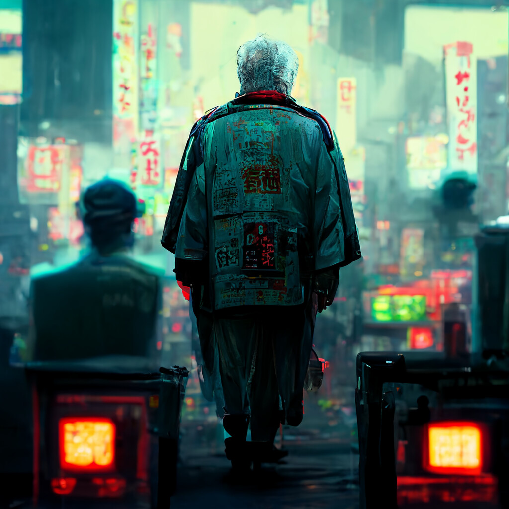 ArtStation - Cyberpunk collection, old men scene | Artworks