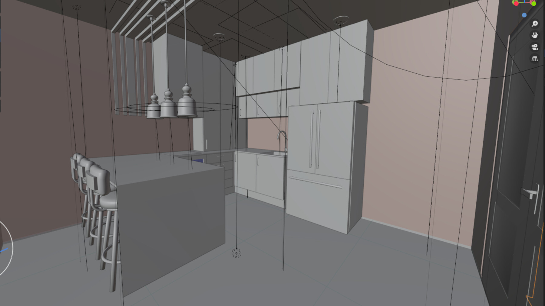 ArtStation - Small Kitchen 3D Model | Game Assets