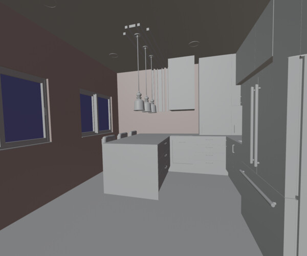 ArtStation - Small Kitchen 3D Model | Game Assets