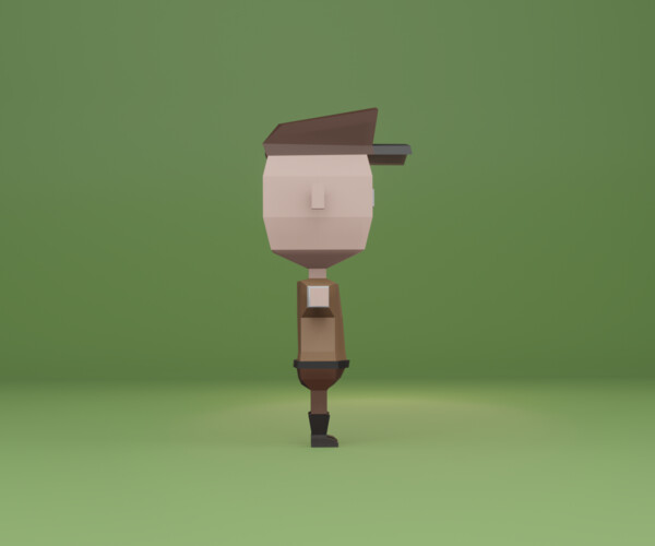 ArtStation - Low Poly Rigged 3D Character 3D model | Game Assets