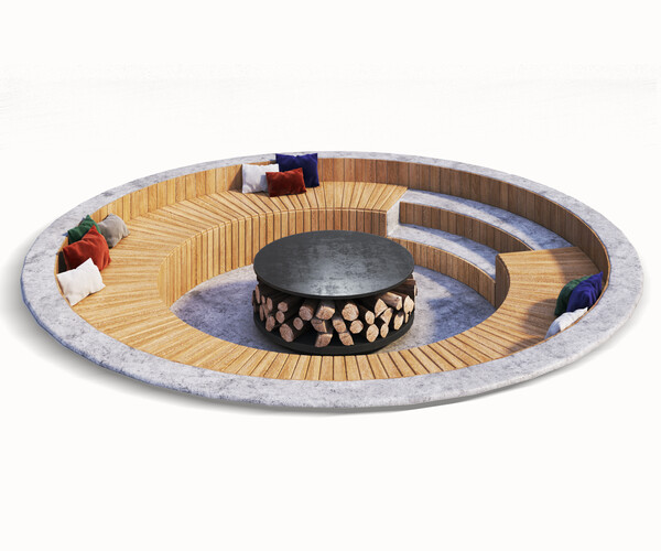 ArtStation - Round Seat, seating | Resources