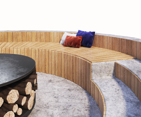 ArtStation - Round Seat, seating | Resources