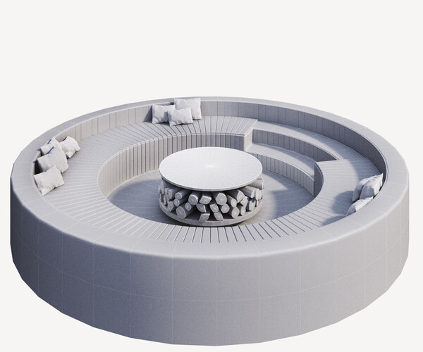 ArtStation - Round Seat, seating | Resources