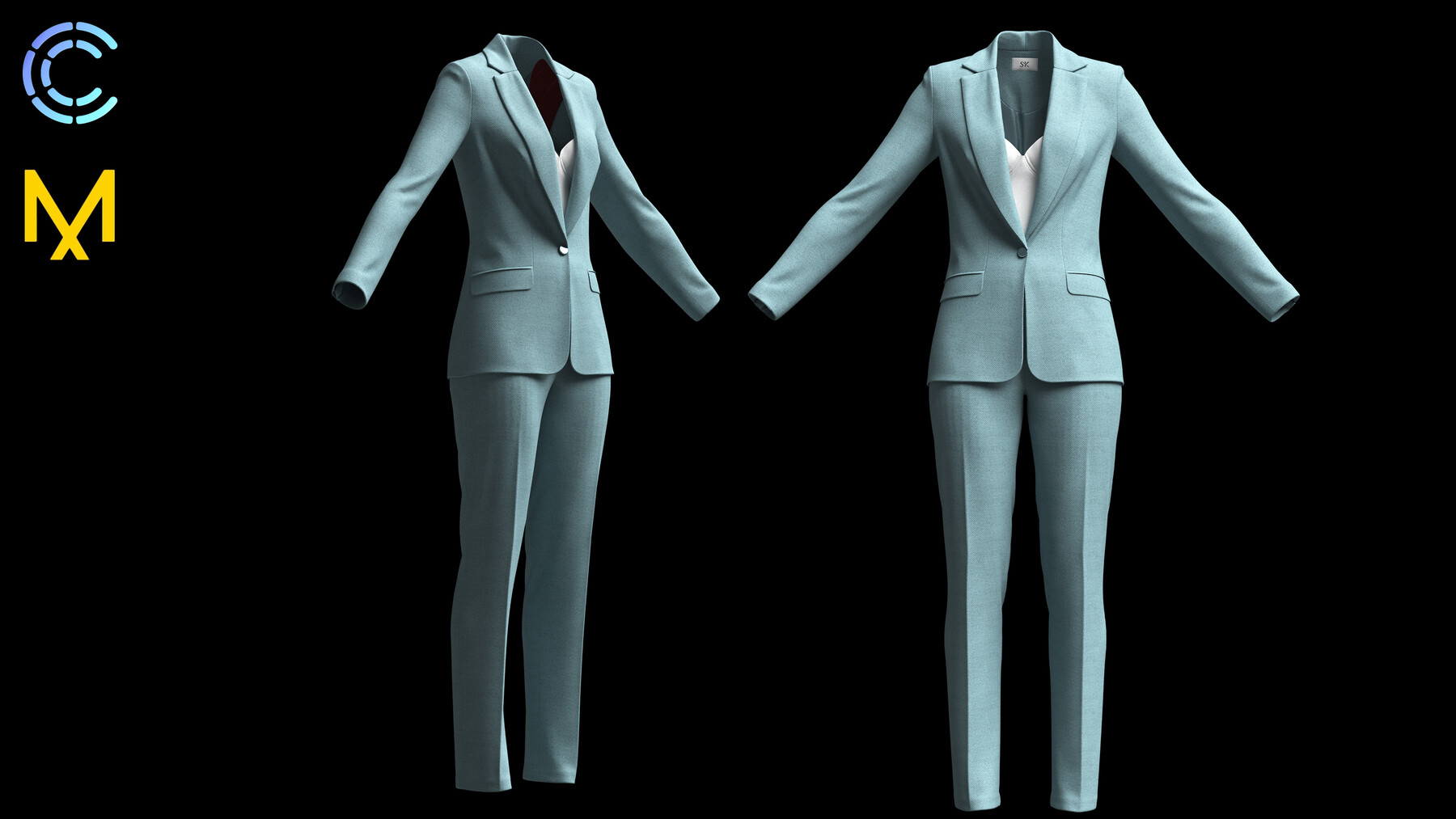 ArtStation - WOMEN BUSINESS SUIT | Game Assets