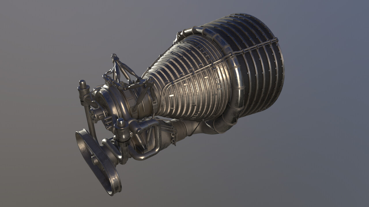 ArtStation - Rocket Engine F1 Rocketdyne | Resources