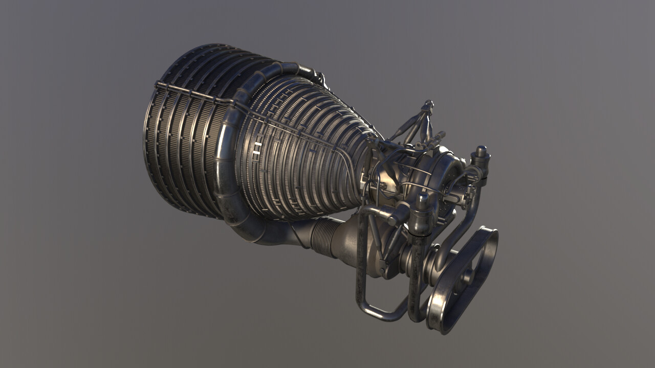 ArtStation - Rocket Engine F1 Rocketdyne | Resources