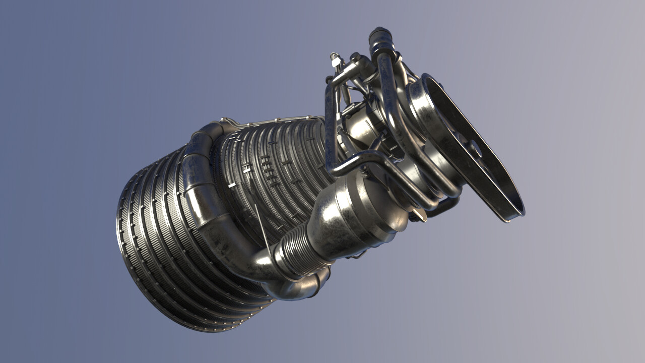 ArtStation - Rocket Engine F1 Rocketdyne | Resources