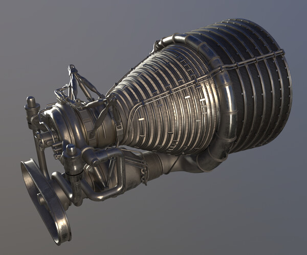 ArtStation - Rocket Engine F1 Rocketdyne | Resources