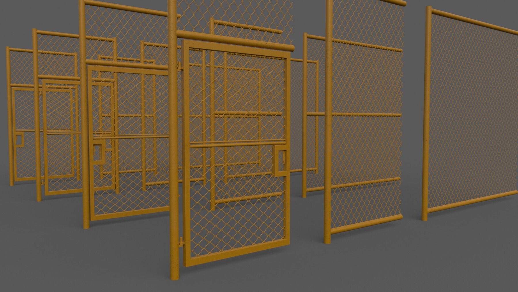 ArtStation - PBR Chain Link Fence For Court C | Game Assets