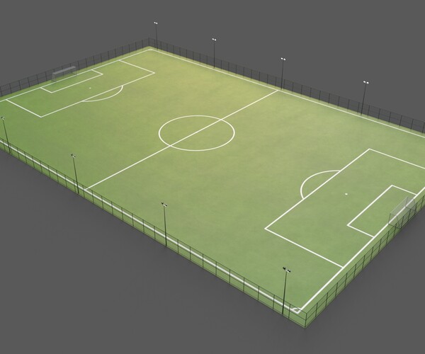 ArtStation - PBR Modular Outdoor Soccer and Football Field | Game Assets