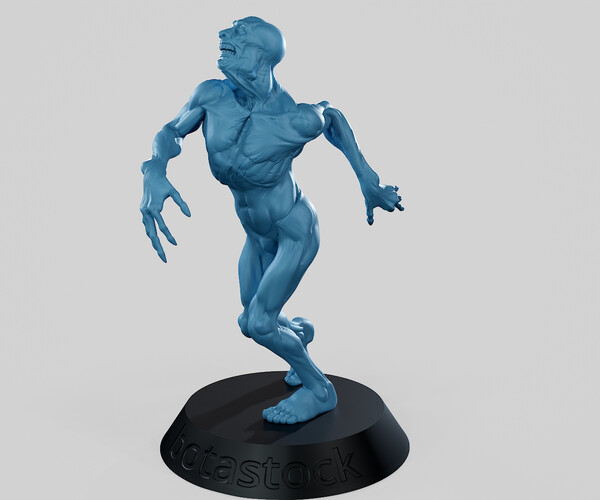 ArtStation - Zombie Undead Pose 01 3D printable model | Resources