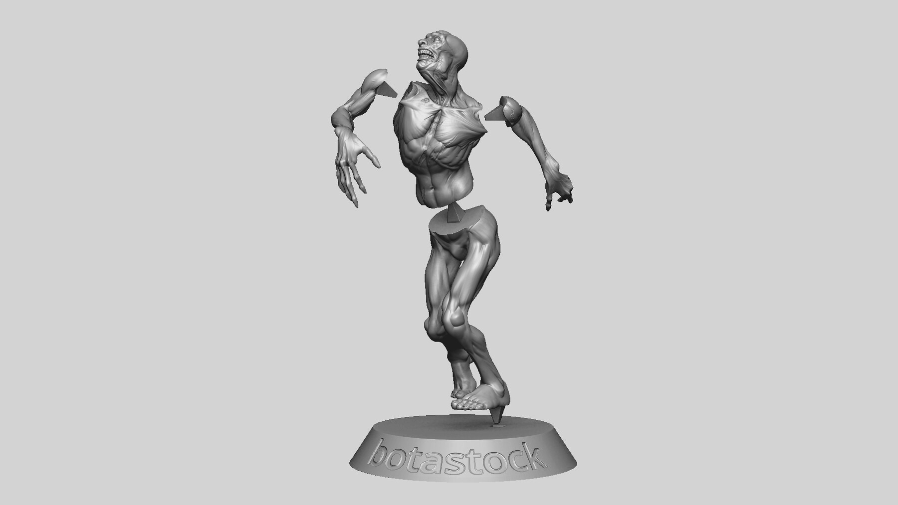 ArtStation - Zombie Undead Pose 01 3D printable model | Resources