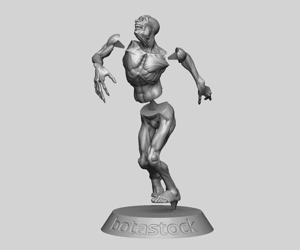 ArtStation - Zombie Undead Pose 01 3D printable model | Resources