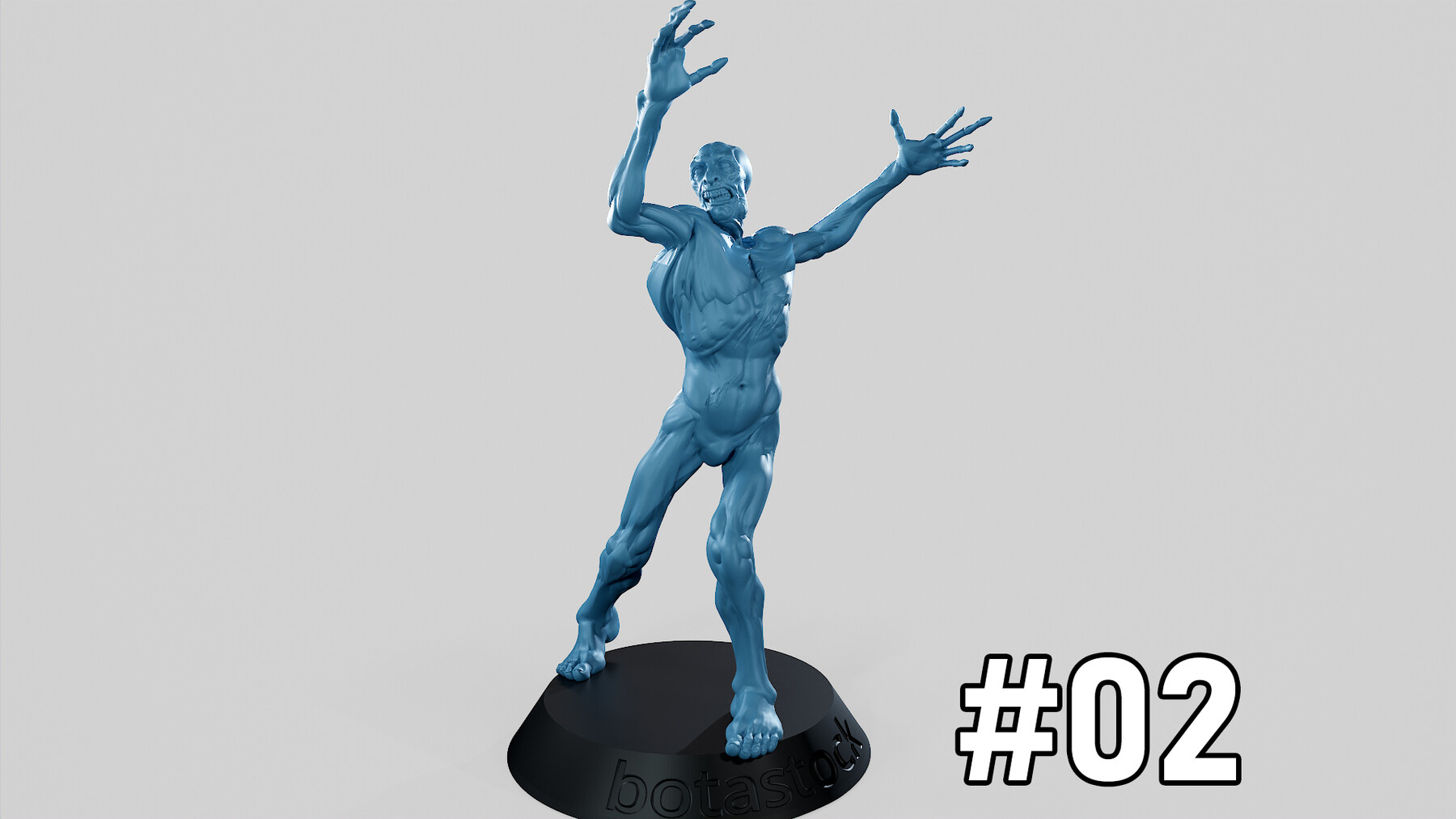 ArtStation - Zombie Undead Pose 02 3D printable model | Resources