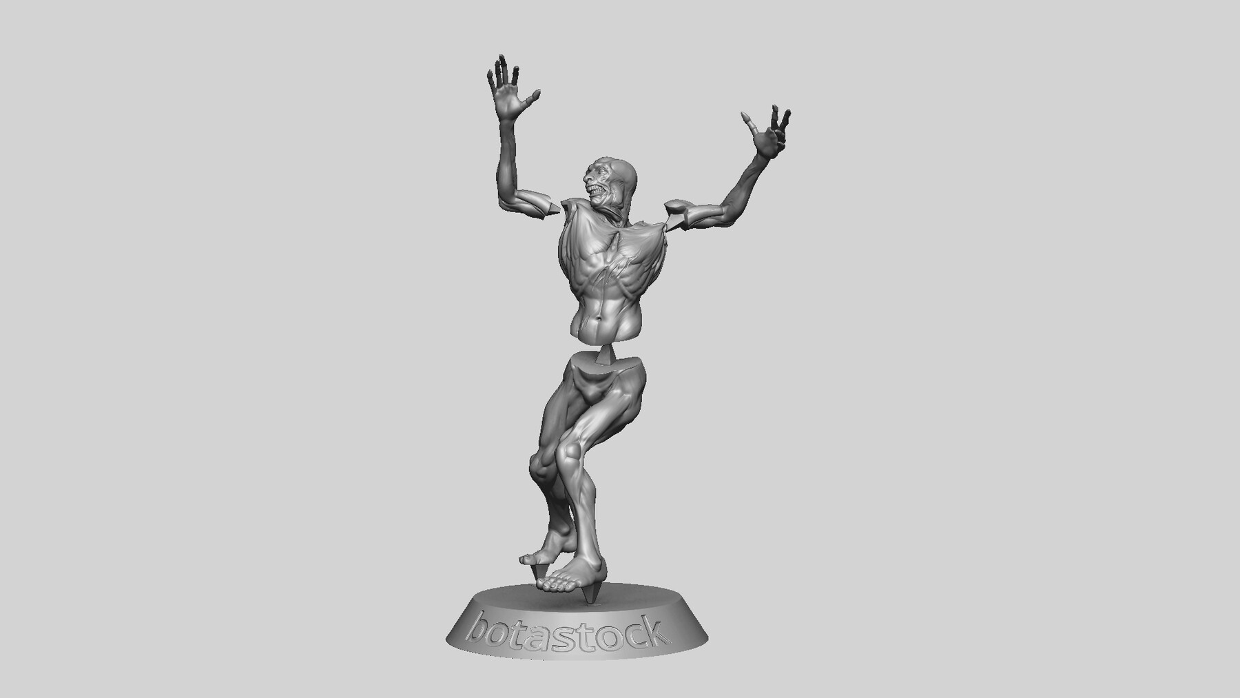 ArtStation - Zombie Undead Pose 02 3D printable model | Resources