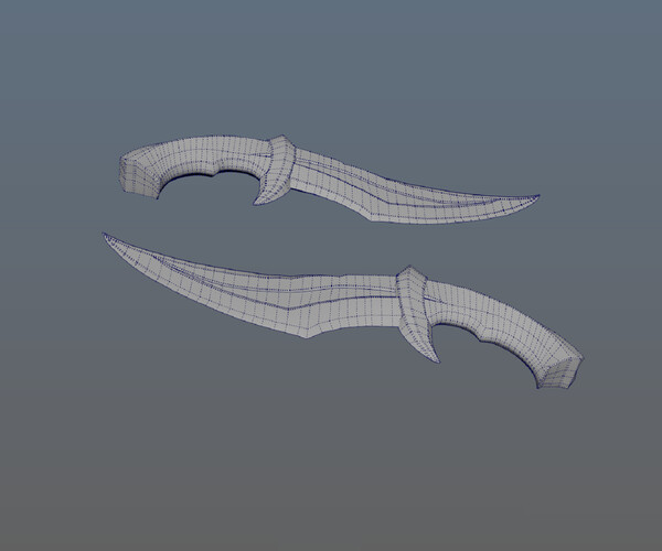 ArtStation - Stylized Fantasy Sword dagger PBR game ready Low-poly 3D ...