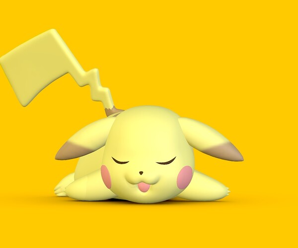 ArtStation - Pikachu in ecstasy - 3D PRINT | Resources