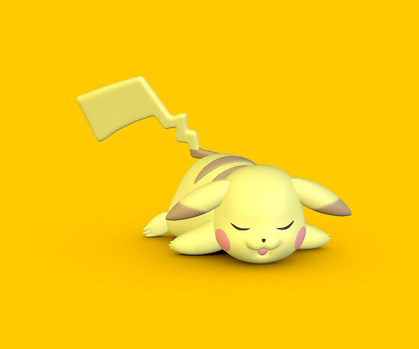 ArtStation - Pikachu in ecstasy - 3D PRINT | Resources
