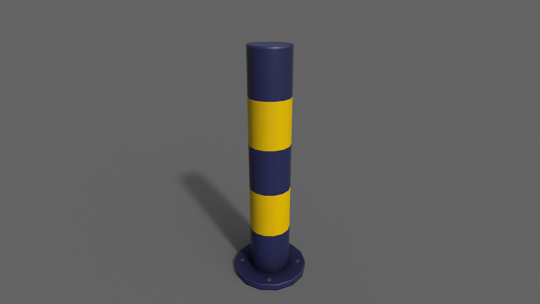 ArtStation - PBR Bollard BlueYellow | Game Assets