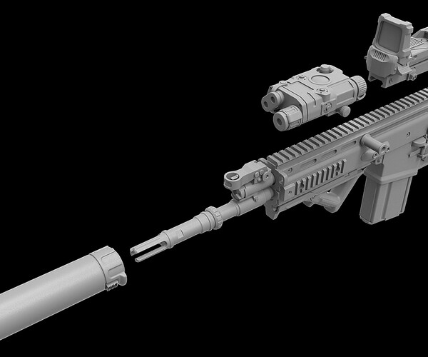 ArtStation - US SOCOM MK17 SCAR | Resources