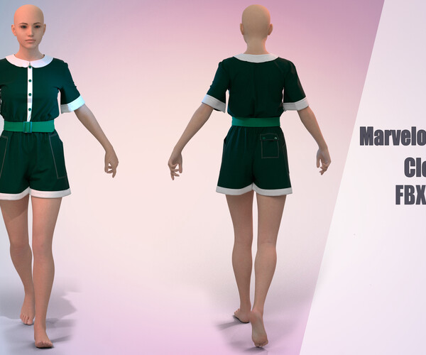 ArtStation - Green outfit (FREE) | Game Assets