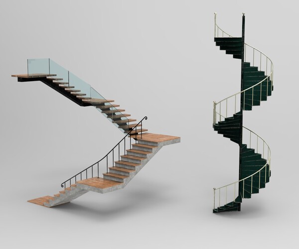ArtStation - 3 staircase models | Game Assets
