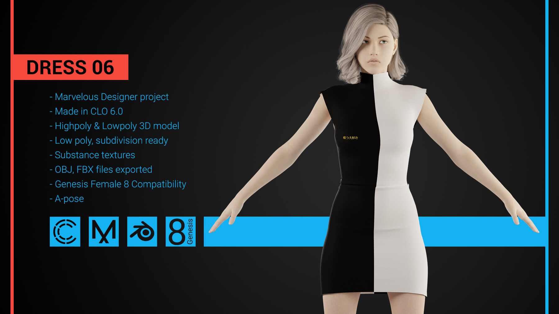 ArtStation - Dress 06 - Marvelous Designer, CLO, Blend, Substance ...