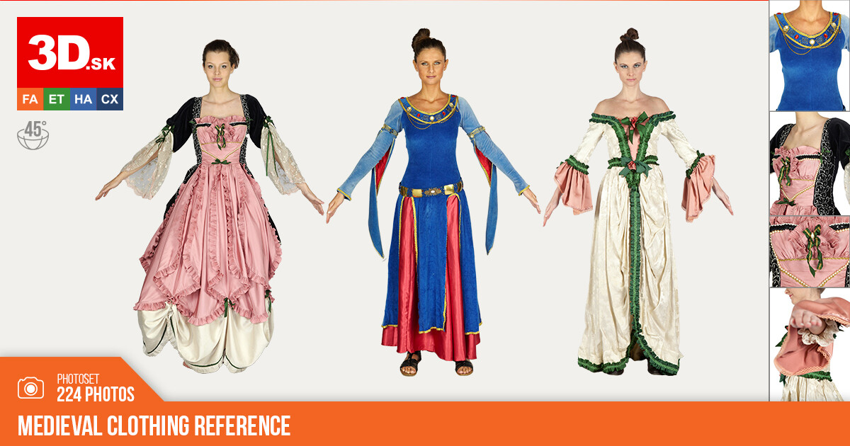 ArtStation - Historical Women's Clothing Reference #144 | Resources