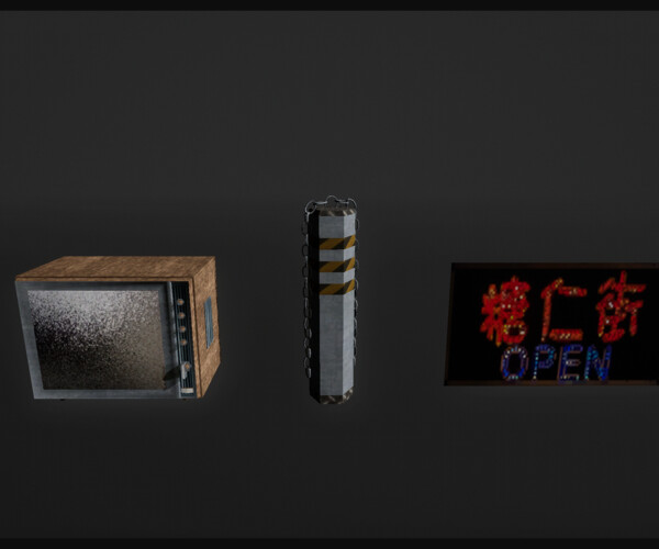 ArtStation - PlayStation 1 Style - Alleyway Pack | Game Assets