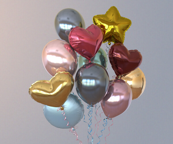 ArtStation - Balloons Low-poly model Collection | Resources