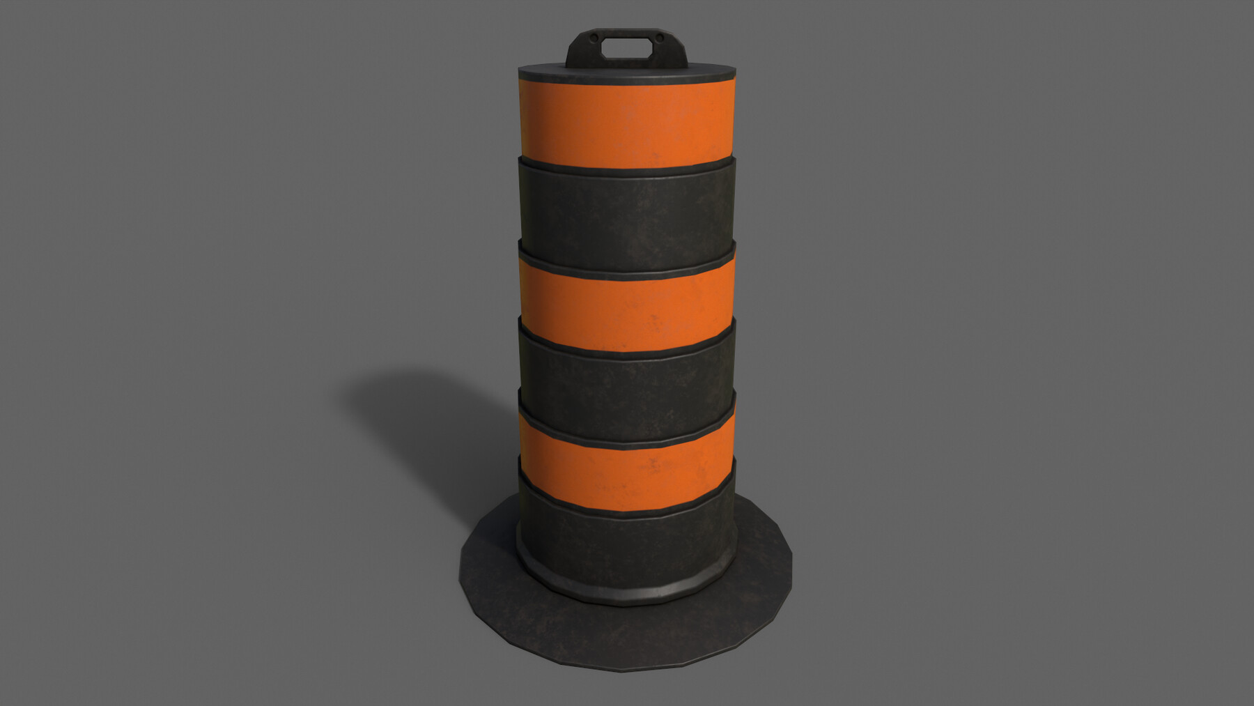 ArtStation - PBR Traffic Drum Barrel BlackOrange | Game Assets
