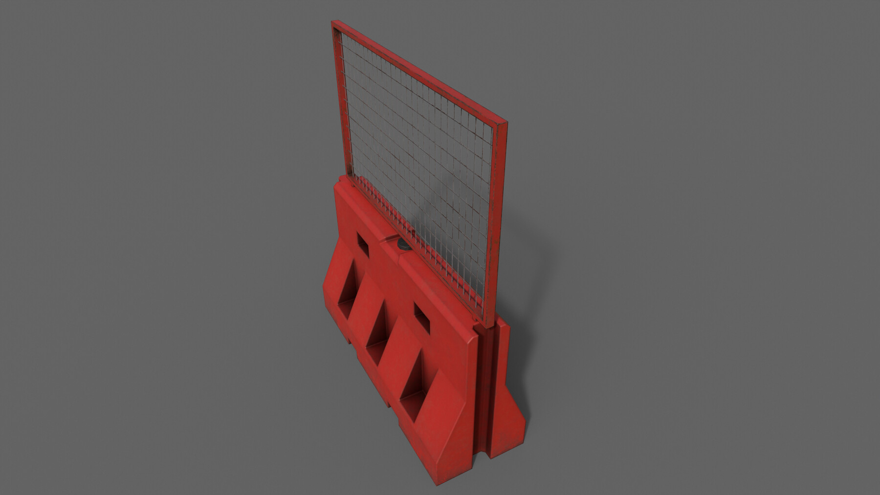 ArtStation - PBR Traffic Barrier Red | Game Assets