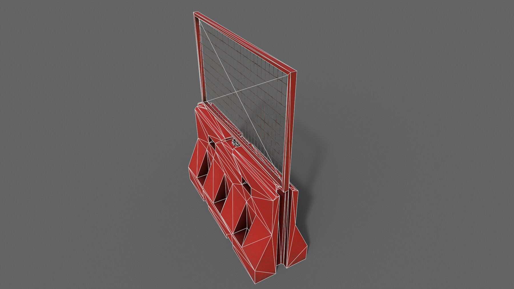 ArtStation - PBR Traffic Barrier Red | Game Assets