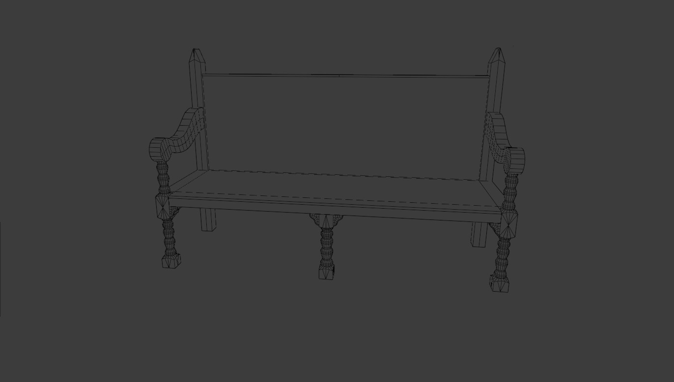 ArtStation - PARK BENCH GAME READY LOW POLY | Game Assets