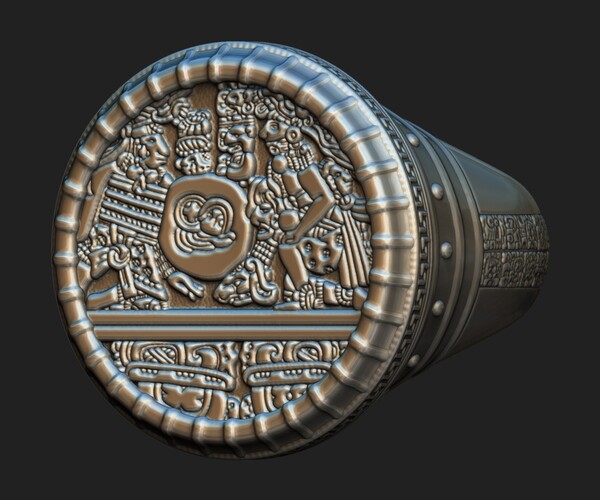 ArtStation - Mazan Inca Aztec Ring 220912 3D print model | Resources