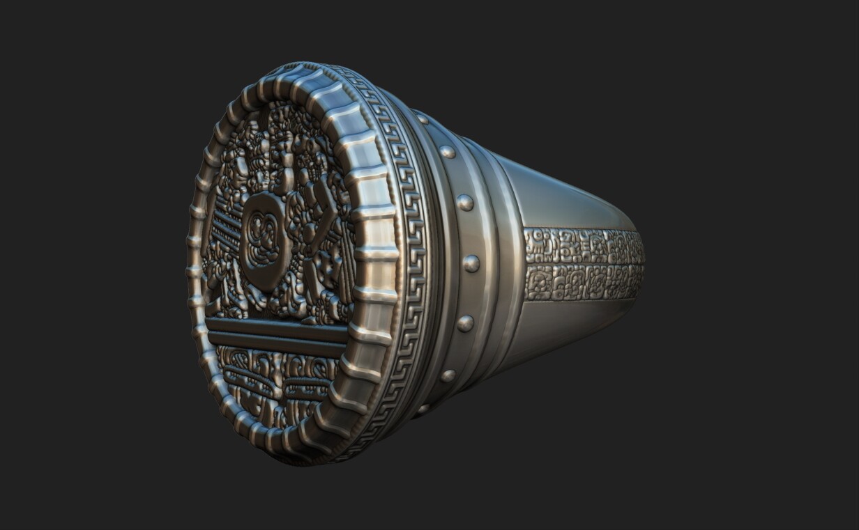 ArtStation - Mazan Inca Aztec Ring 220912 3D print model | Resources