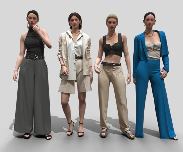 ArtStation - Realistic Women's Outfits | Resources