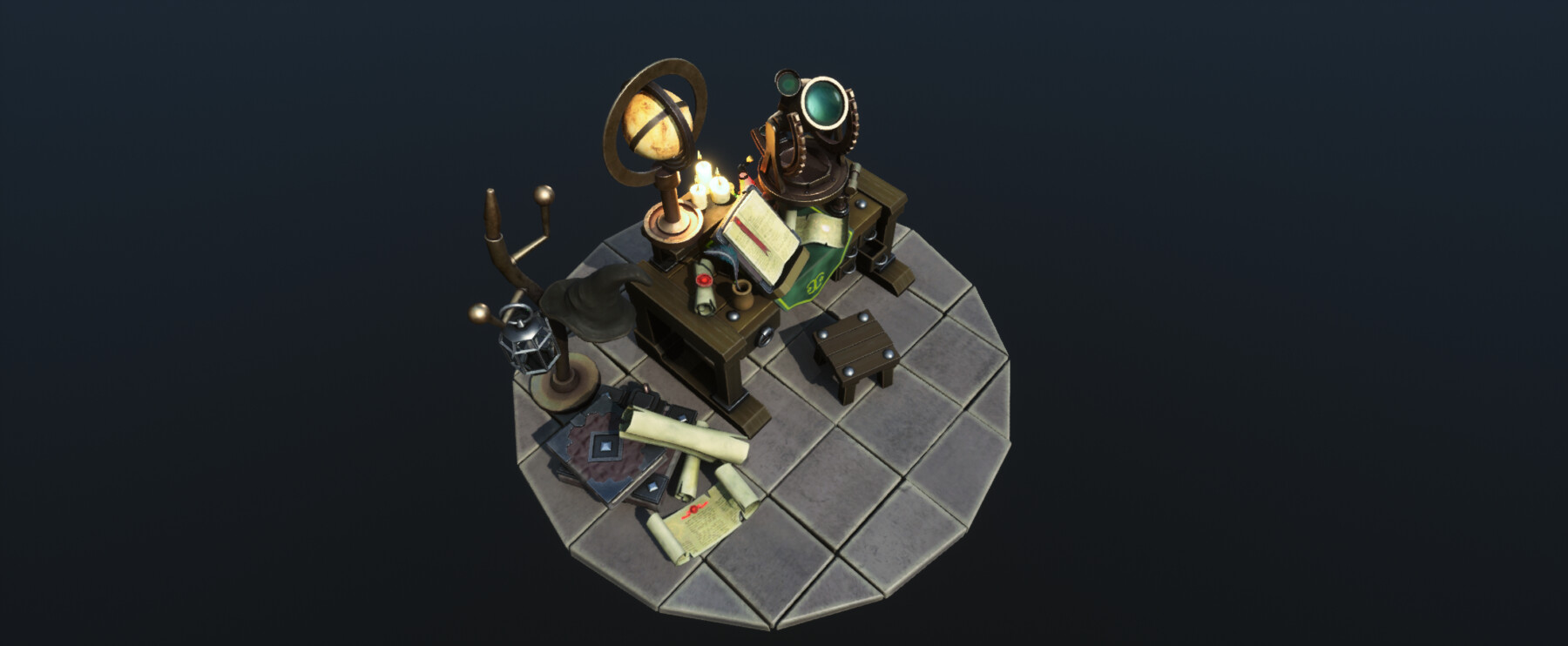 ArtStation - Blender to Unreal Engine 5 Stylized Wizards Astronomy Desk ...