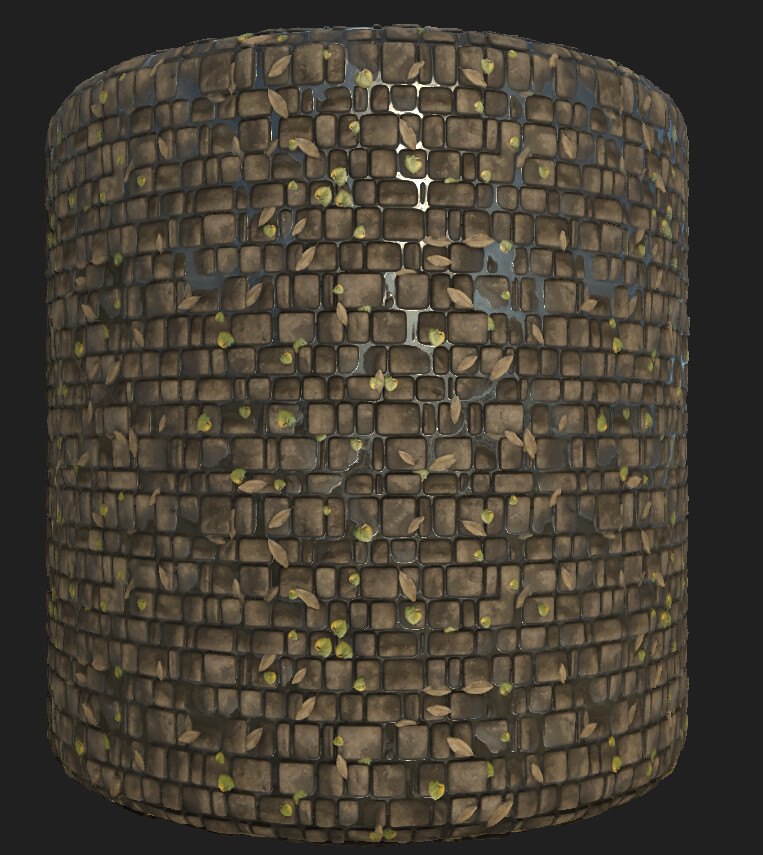 ArtStation - Ground Brick Material 5 | Game Assets