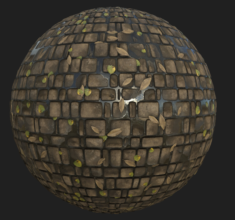 ArtStation - Ground Brick Material 5 | Game Assets