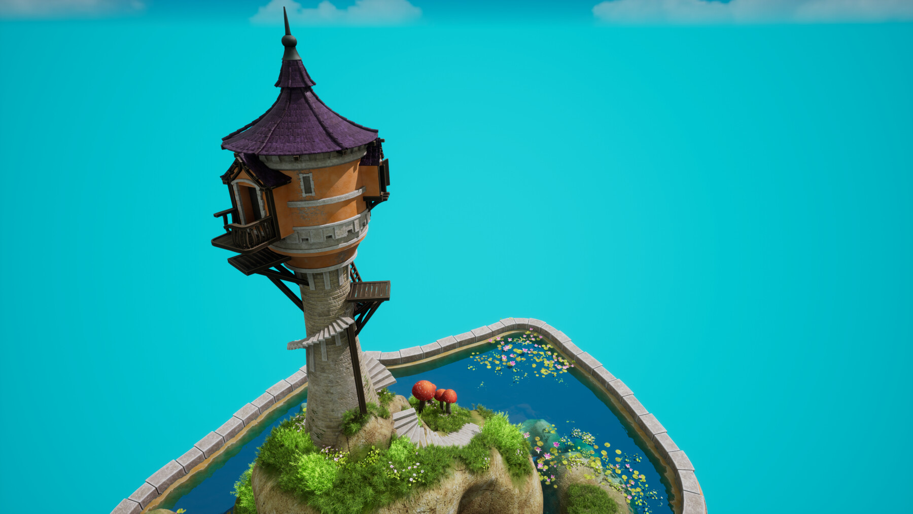 ArtStation - Witcher 3 Longlocks Tower Fan Art Blender & UE5 Complete ...