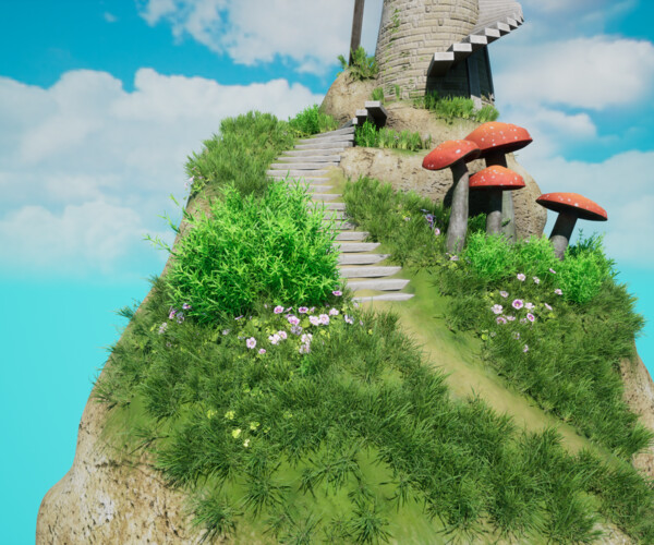 ArtStation - Witcher 3 Longlocks Tower Fan Art Blender & UE5 Complete ...