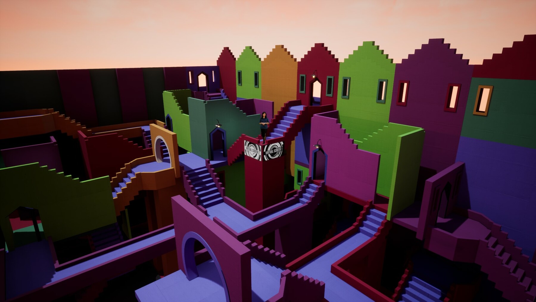 Artstation Virtual Set Unreal Engine Aximmetry Escher Squid