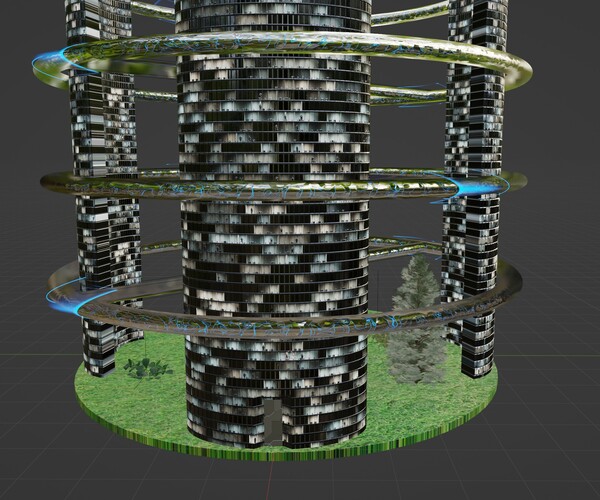 ArtStation - Skyscraper of the future on self-sustainment | Resources