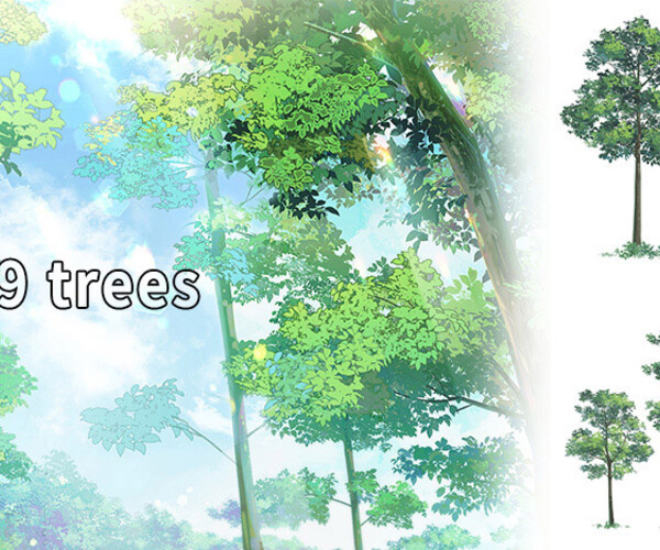 ArtStation - The Tree Brush for ClipStudioPaint/9 PNG images | Brushes